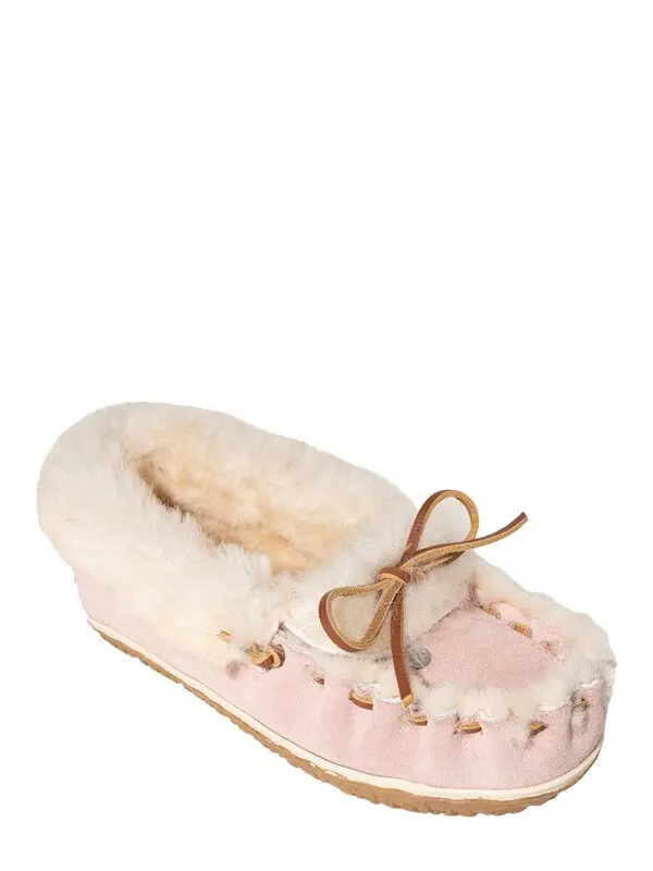 Minnetonka Genuine Shearling Slipper - Blush