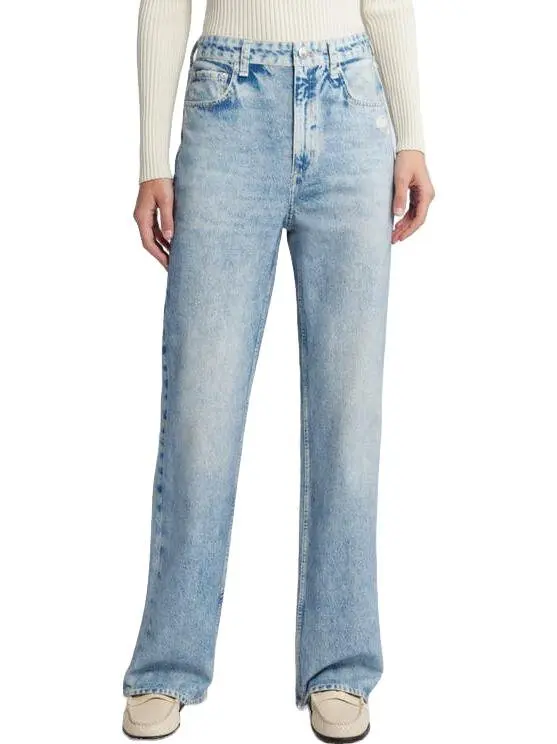 Rag & Bone Miramar Shea Relaxed Straight Sweatpant Jeans - Riverly