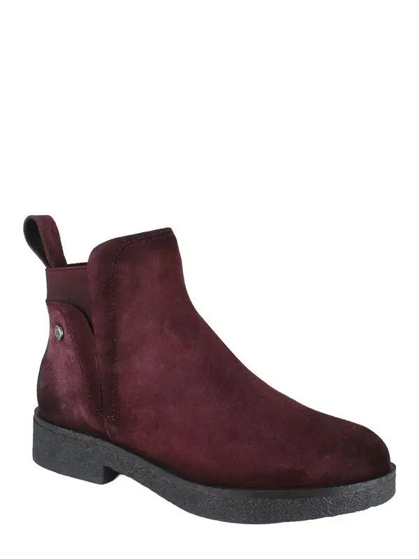 NATIONAL COMFORT Evita Ankle Bootie - Burgundy Suede