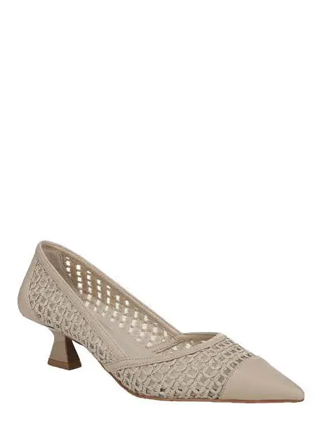Franco Sarto Darcy Pointed Toe Kitten Heel Pump - Beige