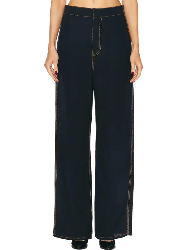 Alaïa Fluid Pant - Marine Fonce