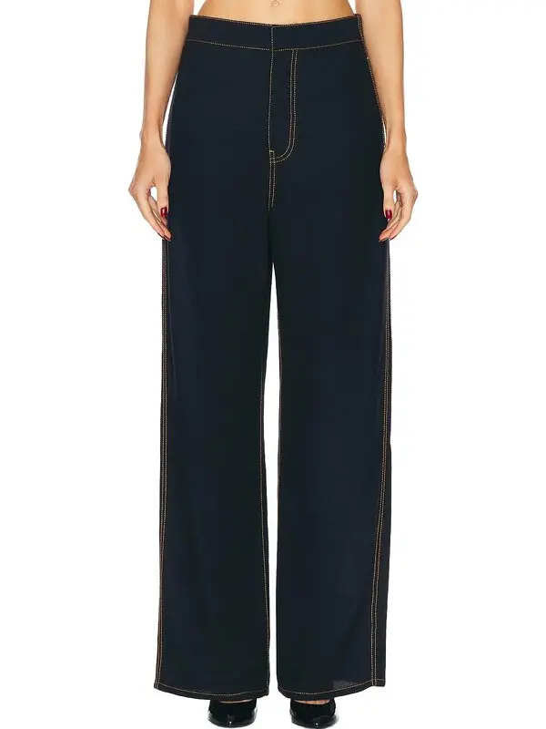 Alaïa Fluid Pant - Marine Fonce