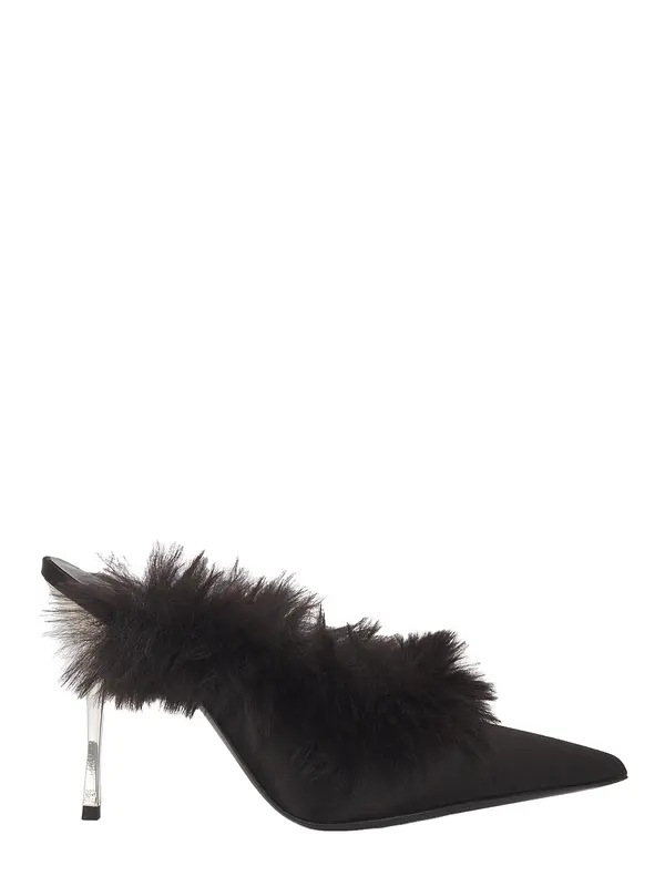 Magda Butrym Satin Mule - Black