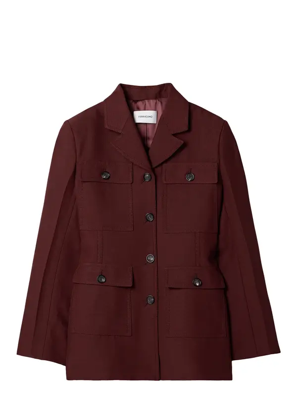 FERRAGAMO Faille Blazer - Burgundy