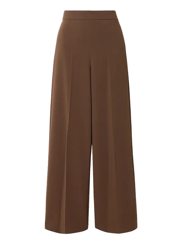 JOSEPH Alane Pleated Cady Wide-leg Pants - Brown