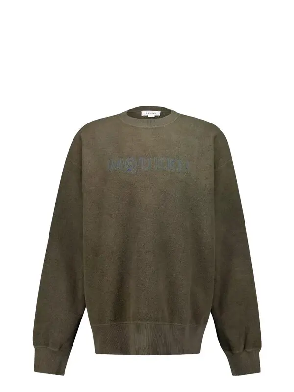 Alexander McQueen Logo-embroidered Sweatshirt - Green