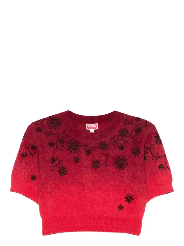 Kenzo Marguerite Embellished Sweater - Red