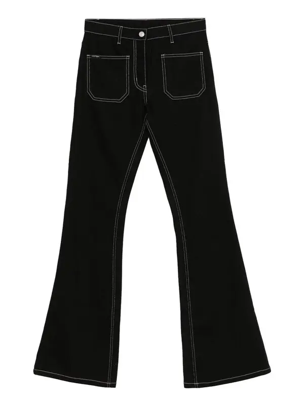 COURREGES Topstitched Bootcut Jeans - Black