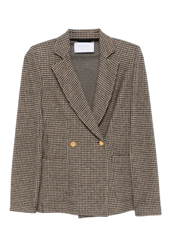 Harris Wharf London Houndstooth Blazer - Neutrals