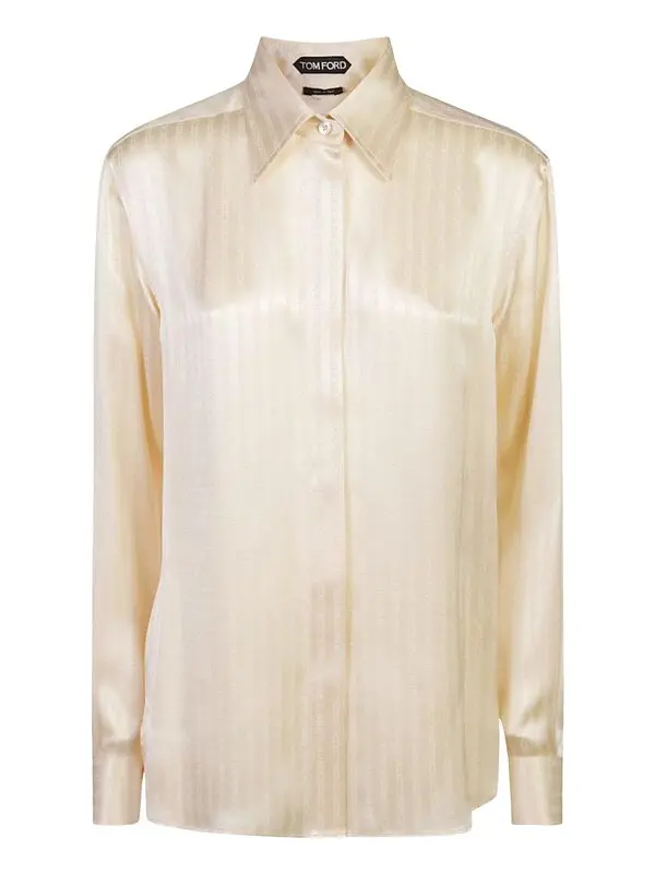 TOM FORD Striped Shirt - Neutrals
