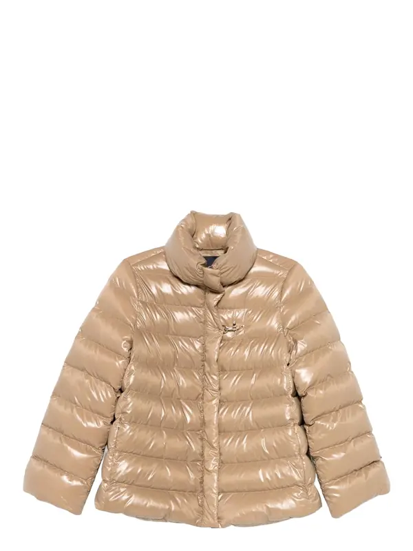 FAY Funnel-neck Puffer Jacket - Neutrals