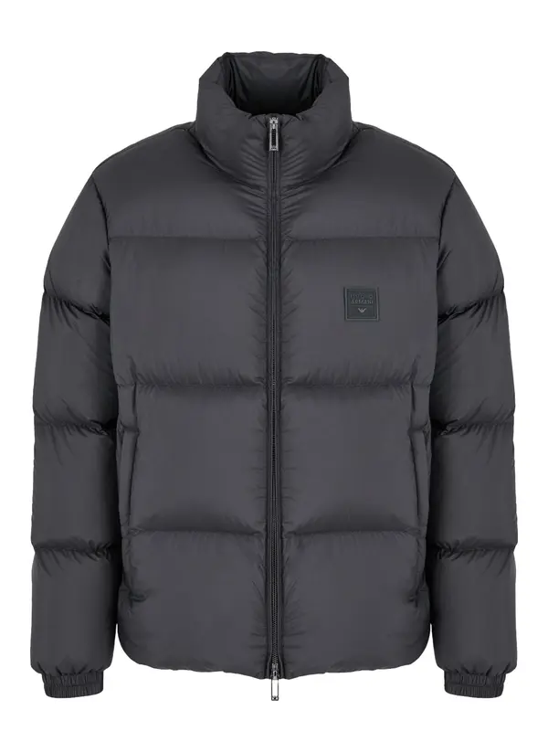 Emporio Armani Logo-patch Padded Jacket - Black
