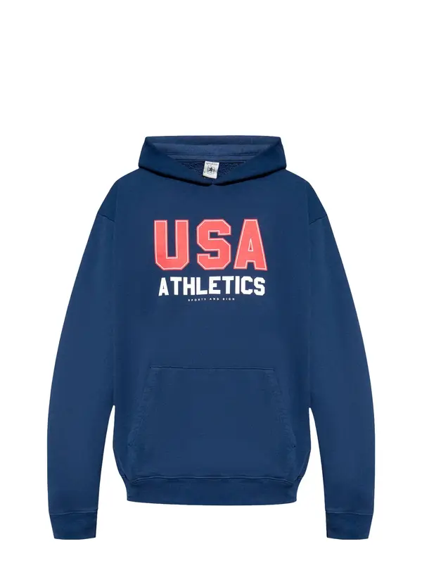 SPORTY & RICH Usa Athletics Hoodie - Blue