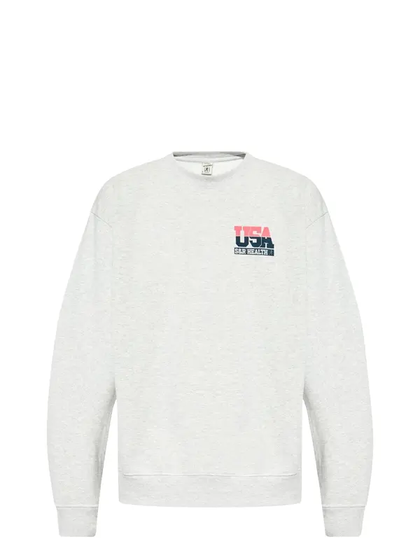 SPORTY & RICH Usa Cotton-blend Sweatshirt - Grey