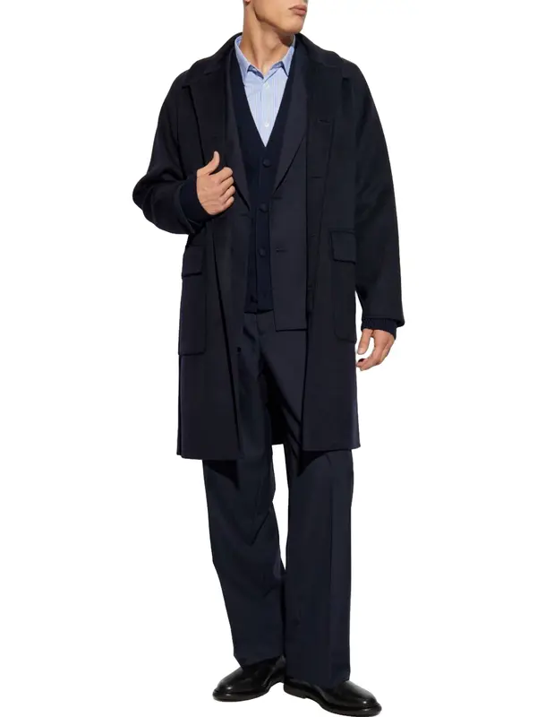 Officine Générale Wool Overcoat - Blue