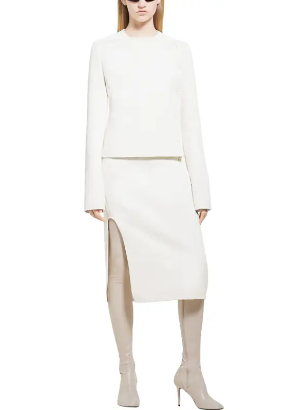 COURREGES Buttoned Tailored Jacket - White