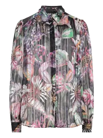 Just Cavalli Leopard And Floral Print Shirt - Black
