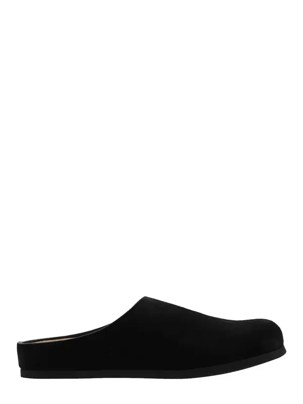 COMMON PROJECTS Embossed-logo Leather Slippers - Black