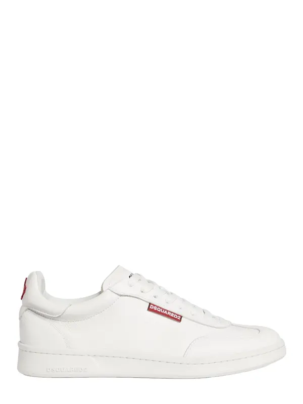 Dsquared2 Logo-tag Leather Sneakers - White