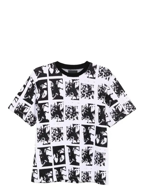 RASSVET Patterned-jacquard T-shirt - Black