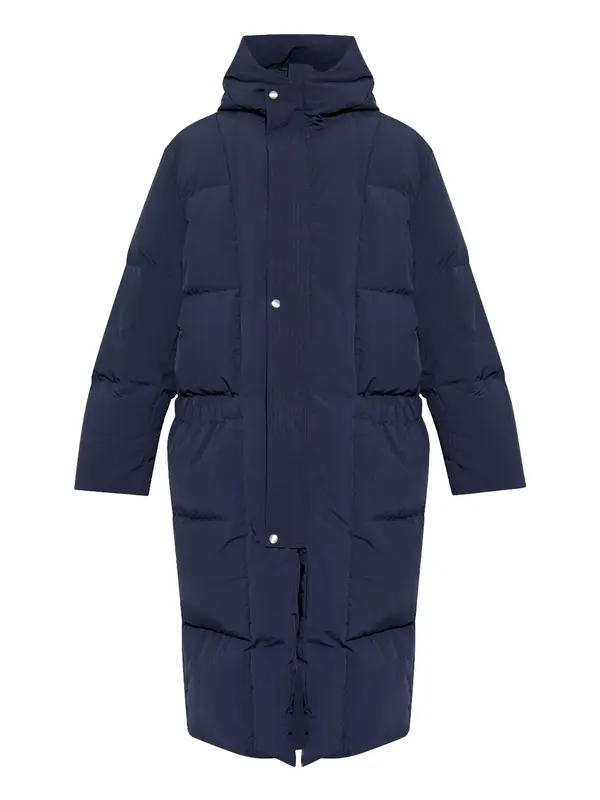 JIL SANDER Hooded Down Coat - Blue