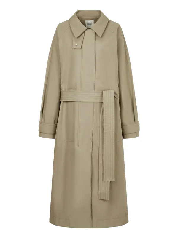 STUDIO TOMBOY Oversized Trench Coat - Neutrals