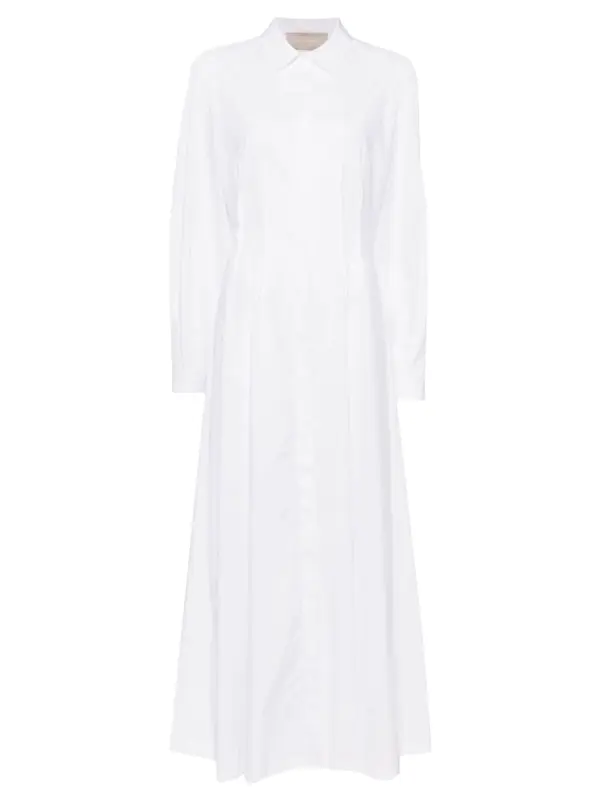 Elie Saab Classic Collar Shirt Dress - White