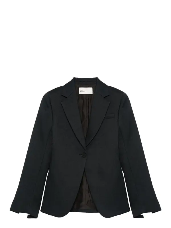 Tory Burch Textured Crepe Blazer - Black