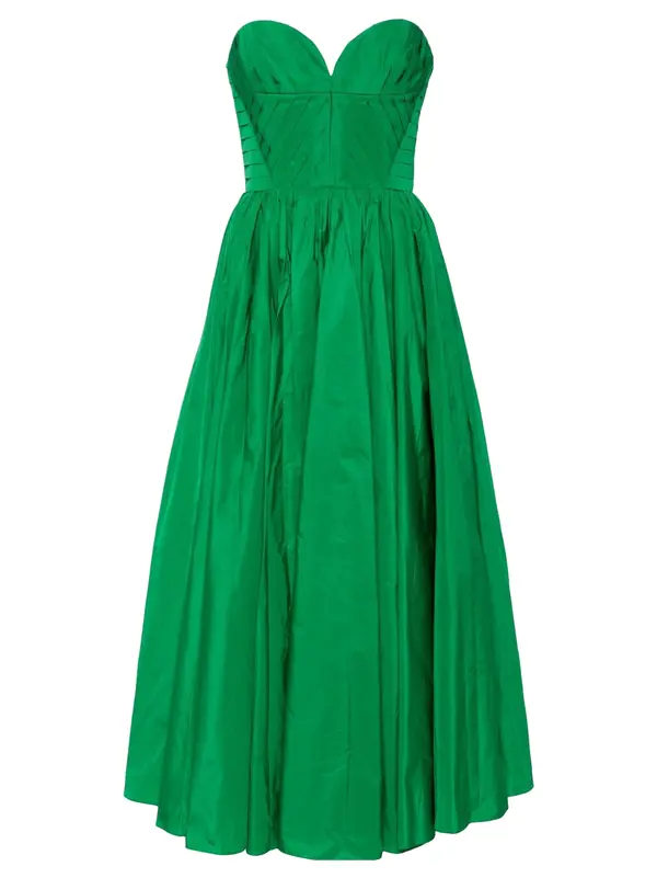 Elie Saab Heart-shaped Taffeta Gown - Green