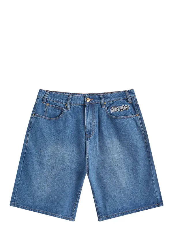 BUTTER GOODS Ink Denim Shorts - Worn Blue
