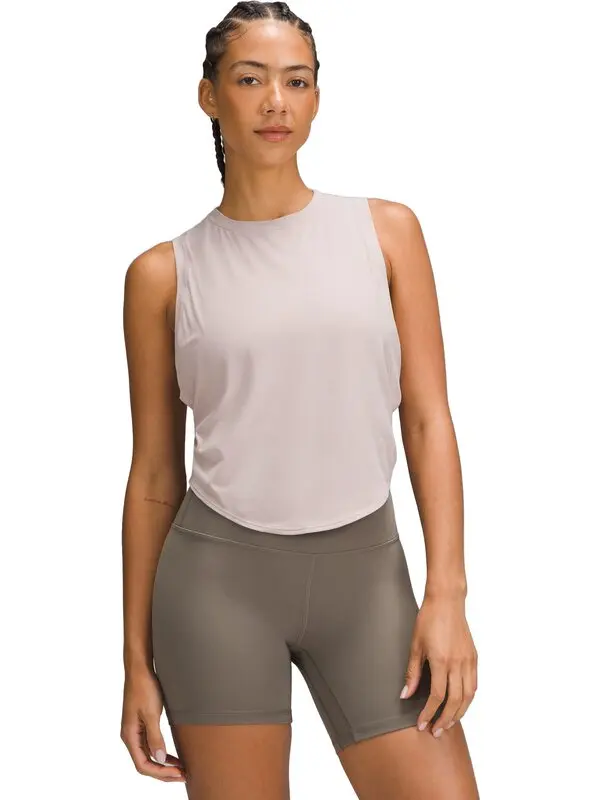 Lululemon Soft-knit Crewneck Cropped Tank Top - Adaptive Pink