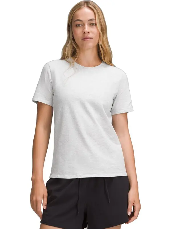 Lululemon Organic Cotton Crewneck T-shirt - Heathered Core Ultra Light Grey