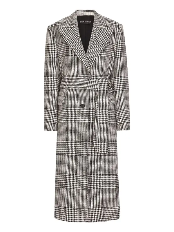 Dolce & Gabbana Check-pattern Coat - Grey