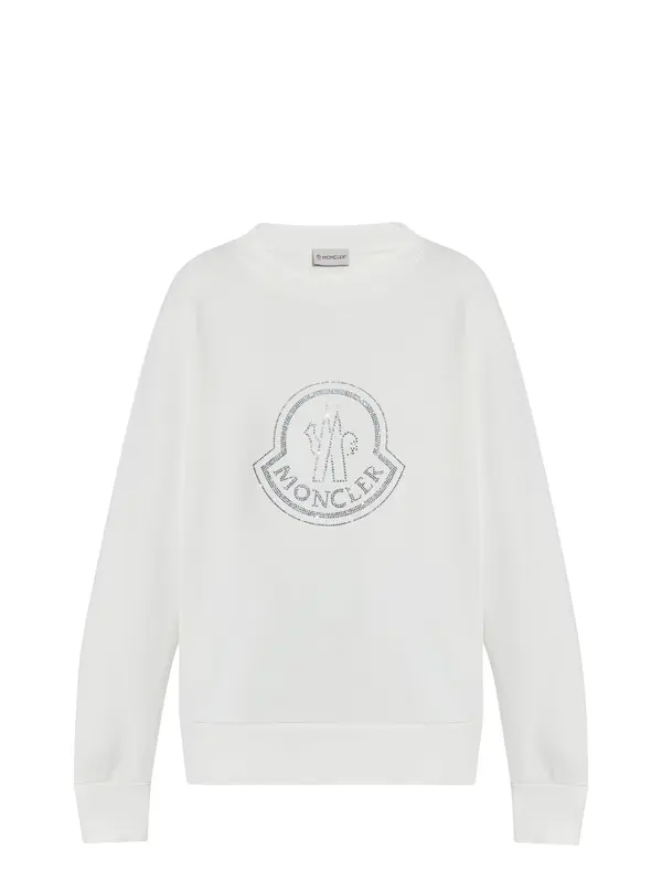 Moncler Crystal-embellished Sweatshirt - White