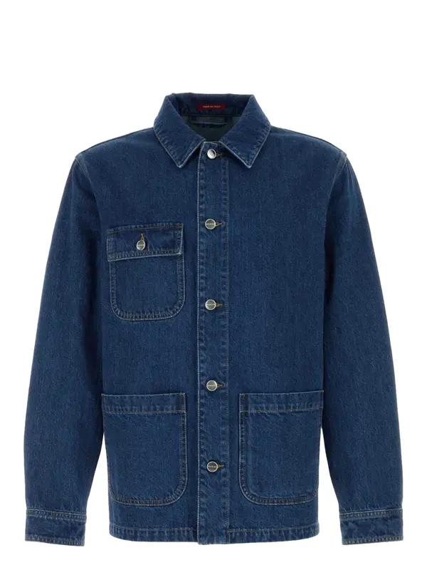Gucci Interlocking G Lasered Denim Jacket - Blue
