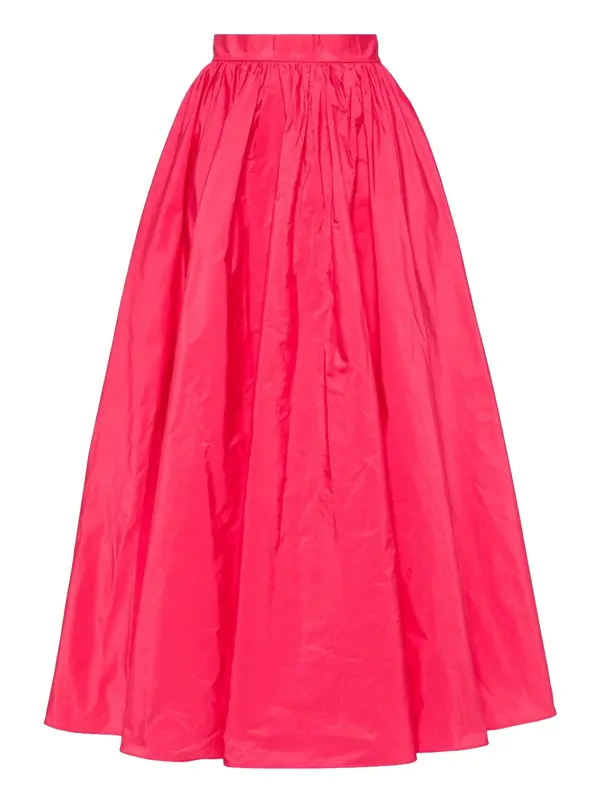 Elie Saab Taffeta Flared Skirt - Pink