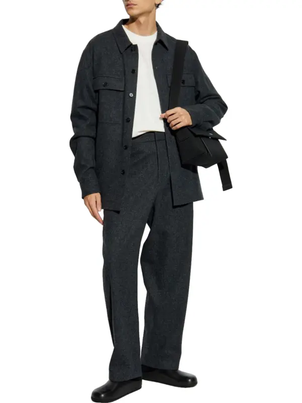 JIL SANDER Felted Trousers - Grey