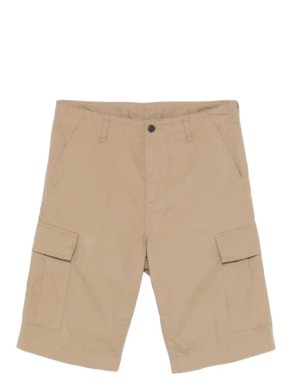 Carhartt Work In Progress Logo-patch Cargo Shorts - Brown