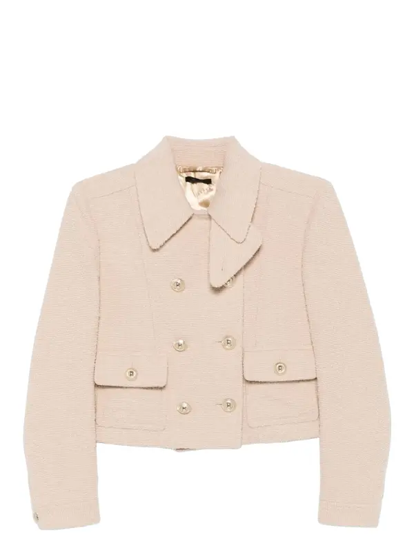 TOM FORD Bouclé Double-breasted Jacket - Pink