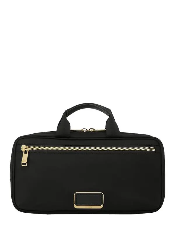 Tumi Voyageur Small Madeline Cosmetic Travel Case - Black/gold