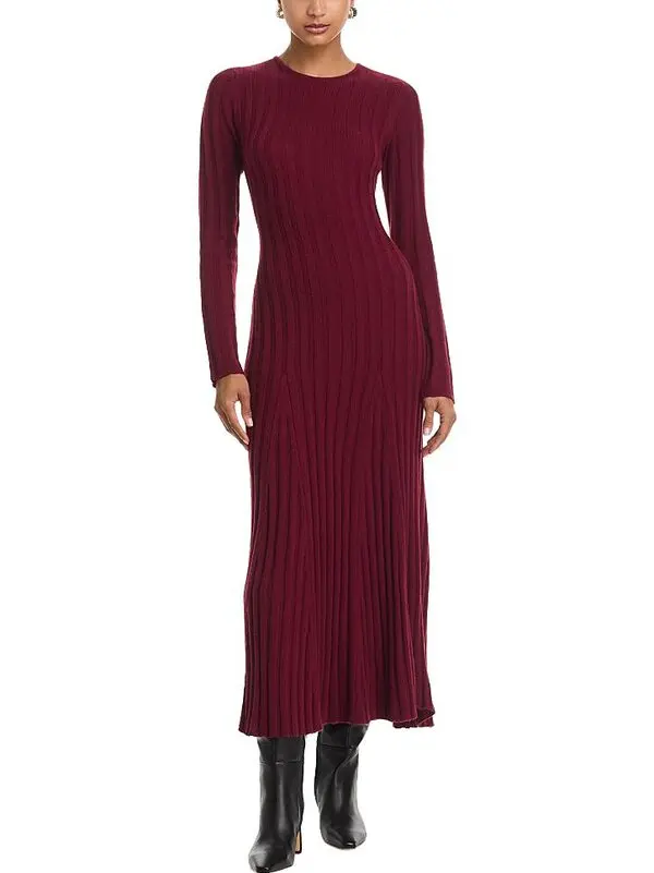 French Connection Babysoft Fit And Flare Dress - Cabernet