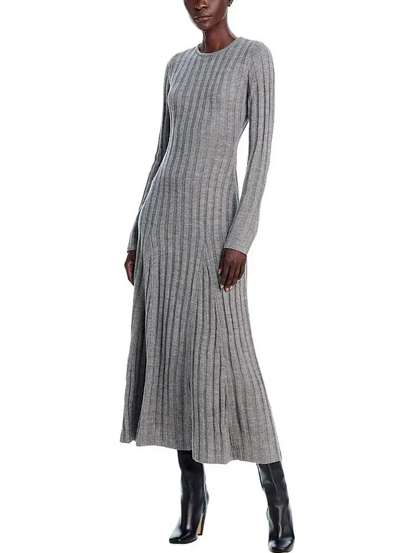 French Connection Babysoft Fit And Flare Dress - Gray