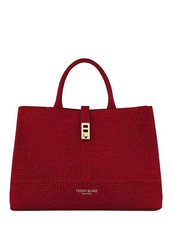 TEDDY BLAKE Lola Stampatto 15 Satchel - Dark Red