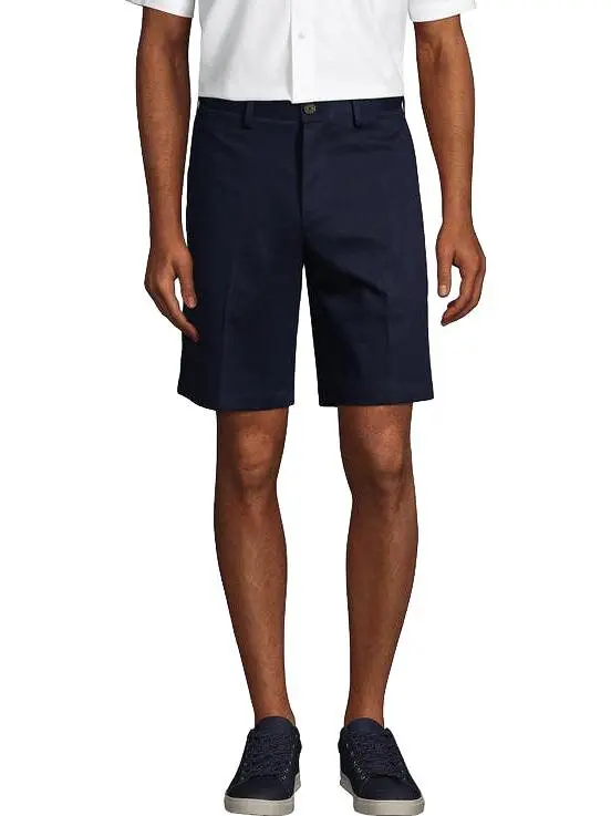LANDS' END Comfort Waist 9" No Iron Chino Shorts - Radiant Navy