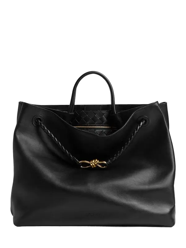 Bottega Veneta Large Andiamo Shoulder Bag - Black