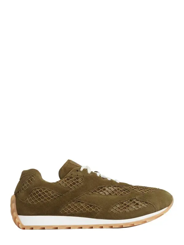Bottega Veneta Orbit Lace-up Sneakers - Olive Oil