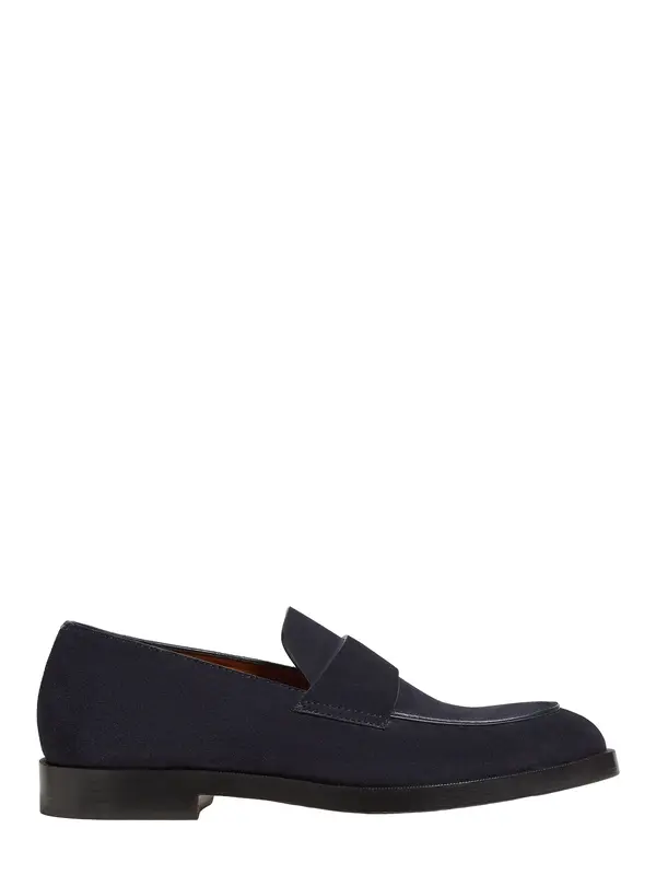 Zegna Suede Loafers - Navy Blue