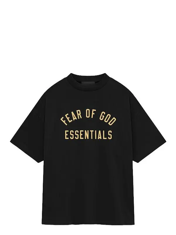 Fear Of God Essentials Jersey Crewneck Sweatshirt Tee Shirt - Black