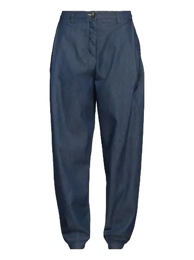 Emporio Armani Tapered Chambray Trousers - Blue