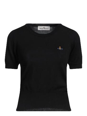 VIVIENNE WESTWOOD Virgin Wool Short-sleeve Sweater - Black